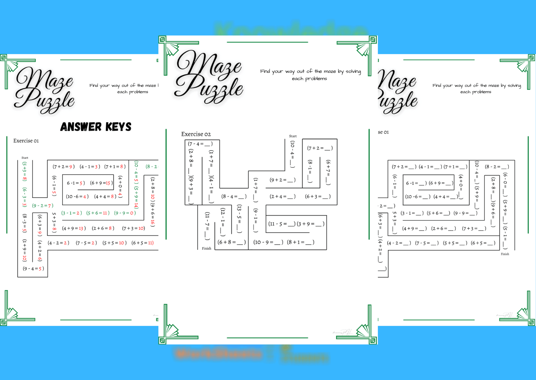 Grade 1 Maze puzzle | Addition and Subtraction
