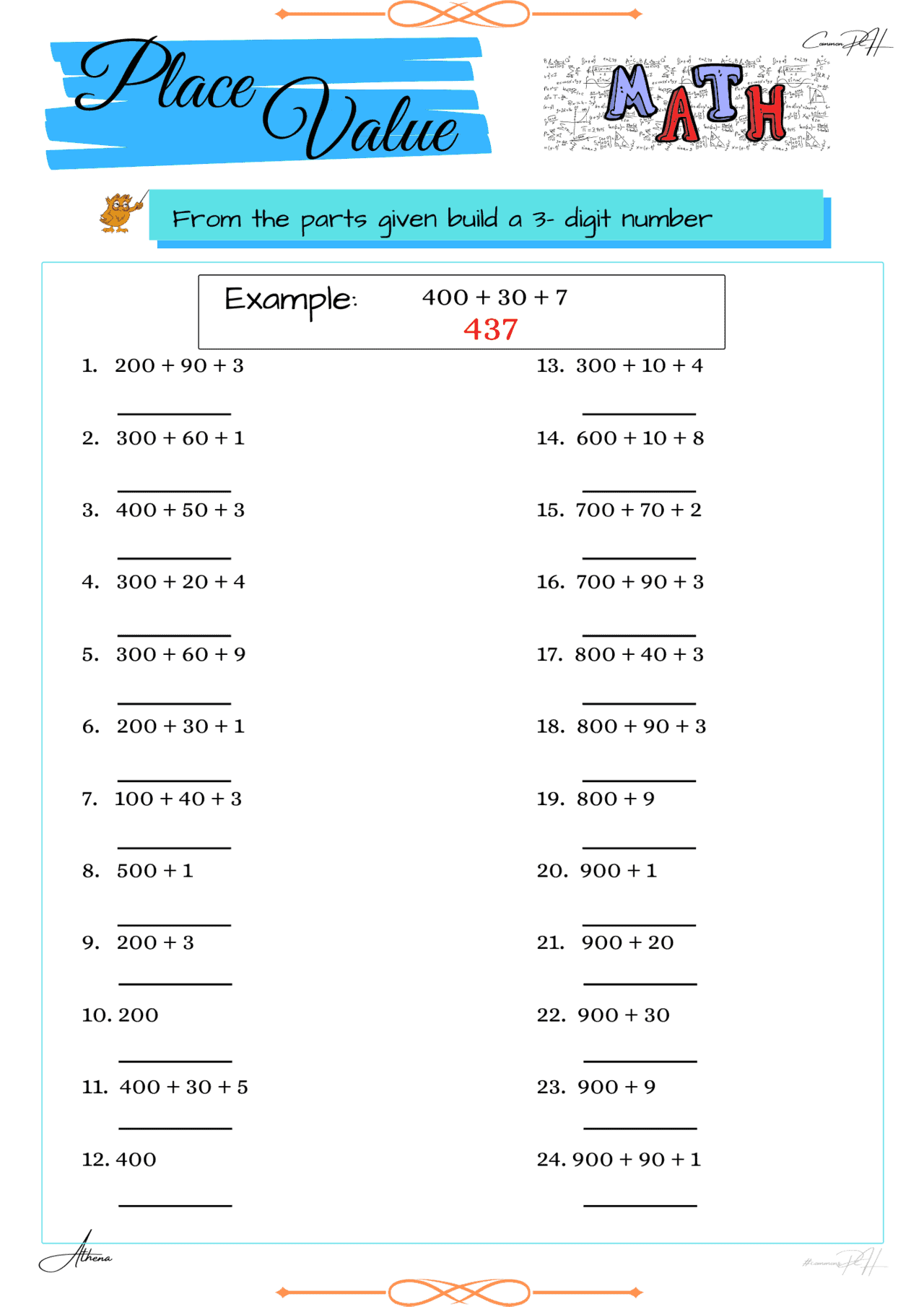 Grade 3 Math Activity | 3-Digit Place Value