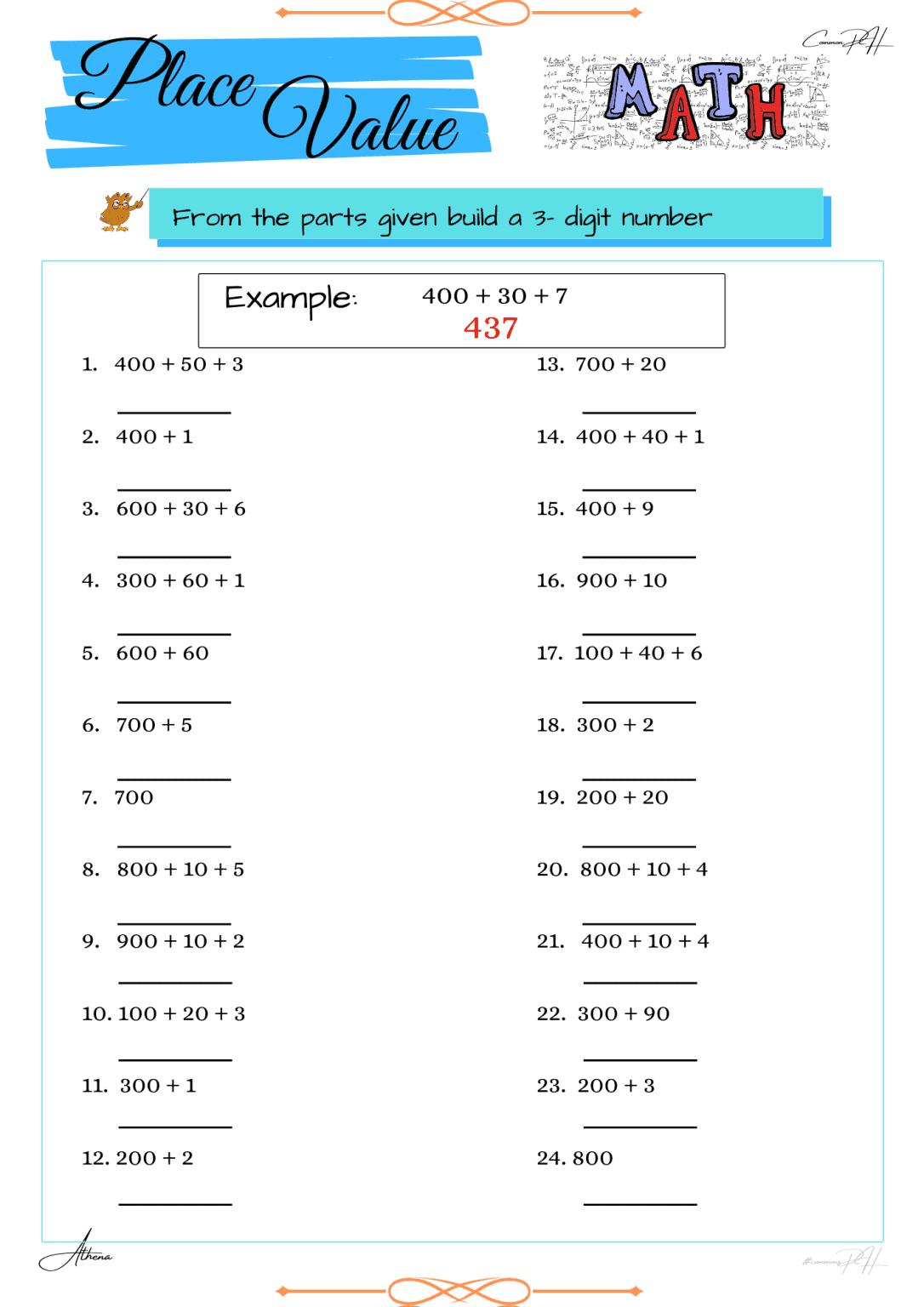 Grade 3 Math Activity | 3-Digit Place Value