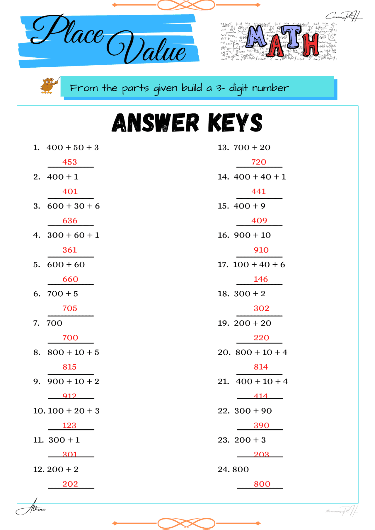 Grade 3 Math Activity | 3-Digit Place Value