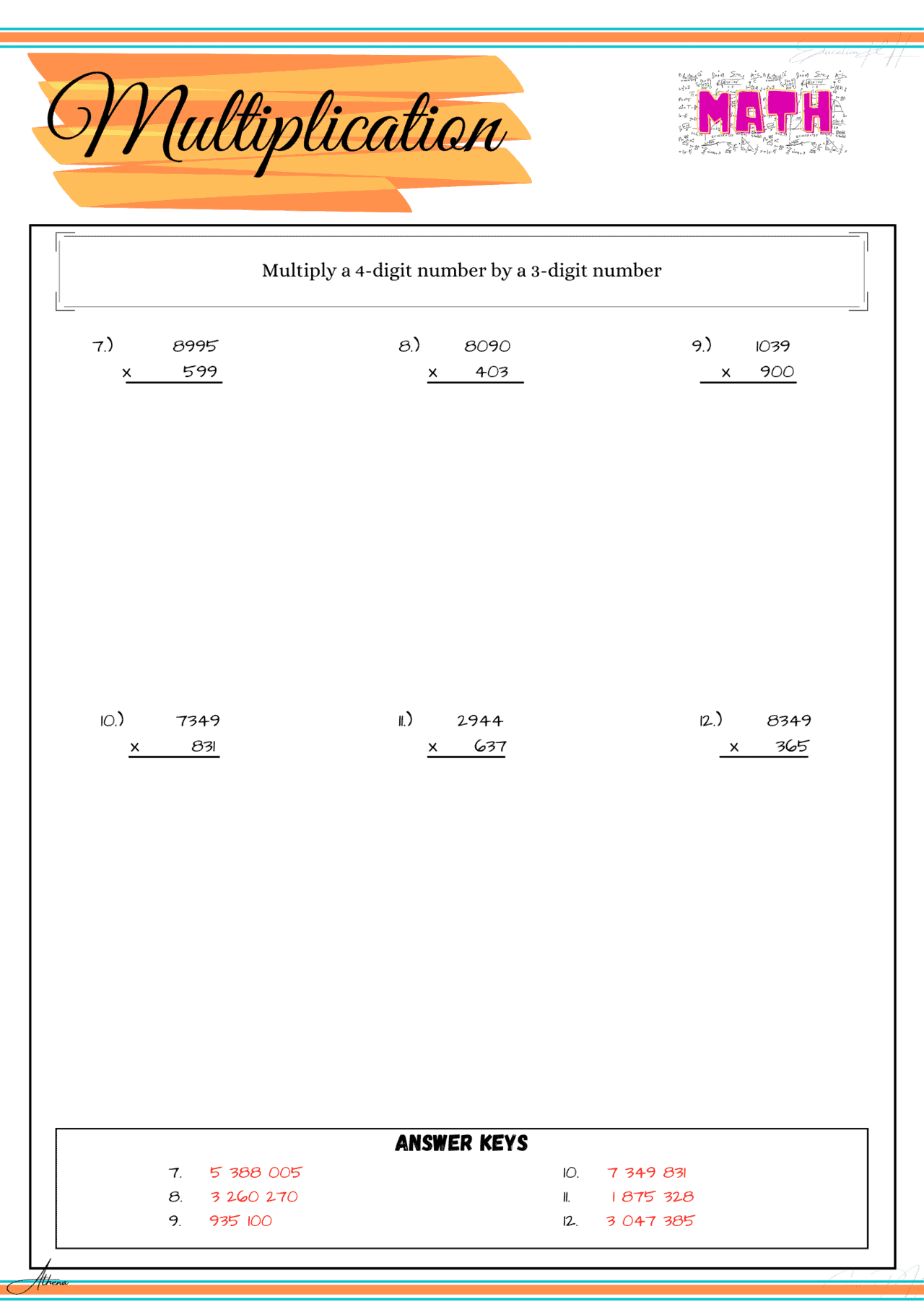 Grade 6 Math | Multiplication