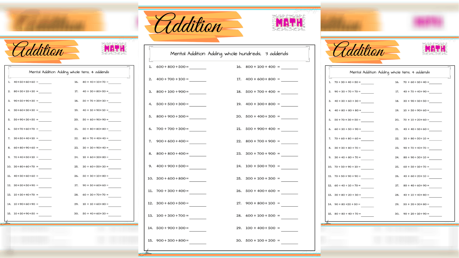 Grade 4 Math | Addition V (Tens and Hundreds)