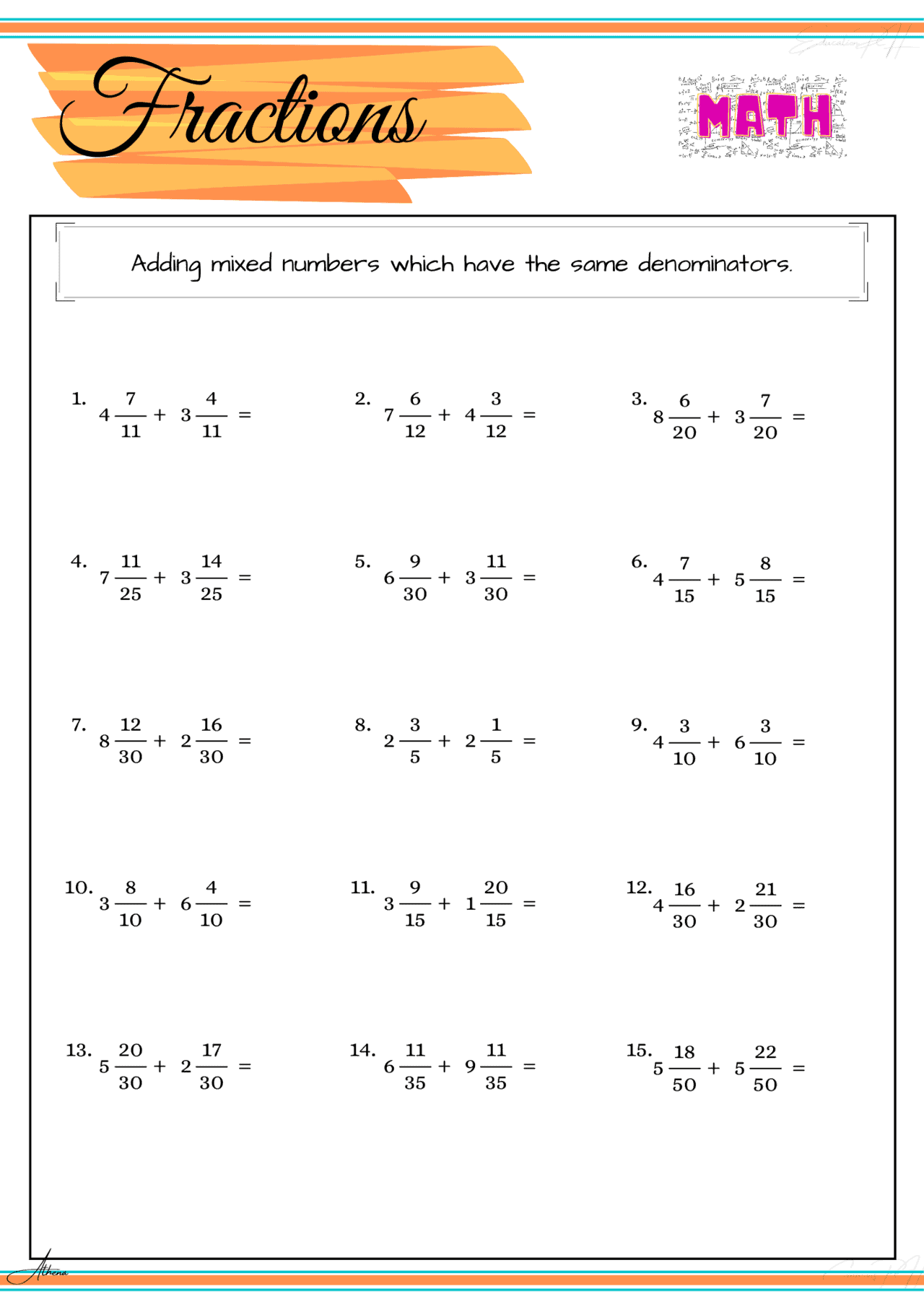 Grade 4 Math | Fractions II (Addition)