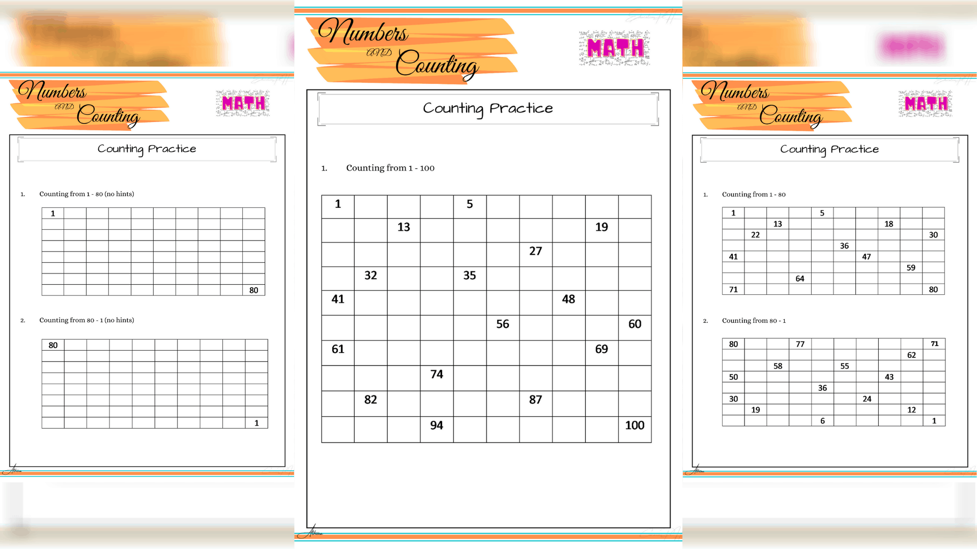 Grade 1 Math | Numbers and Counting V (Practice Counting)