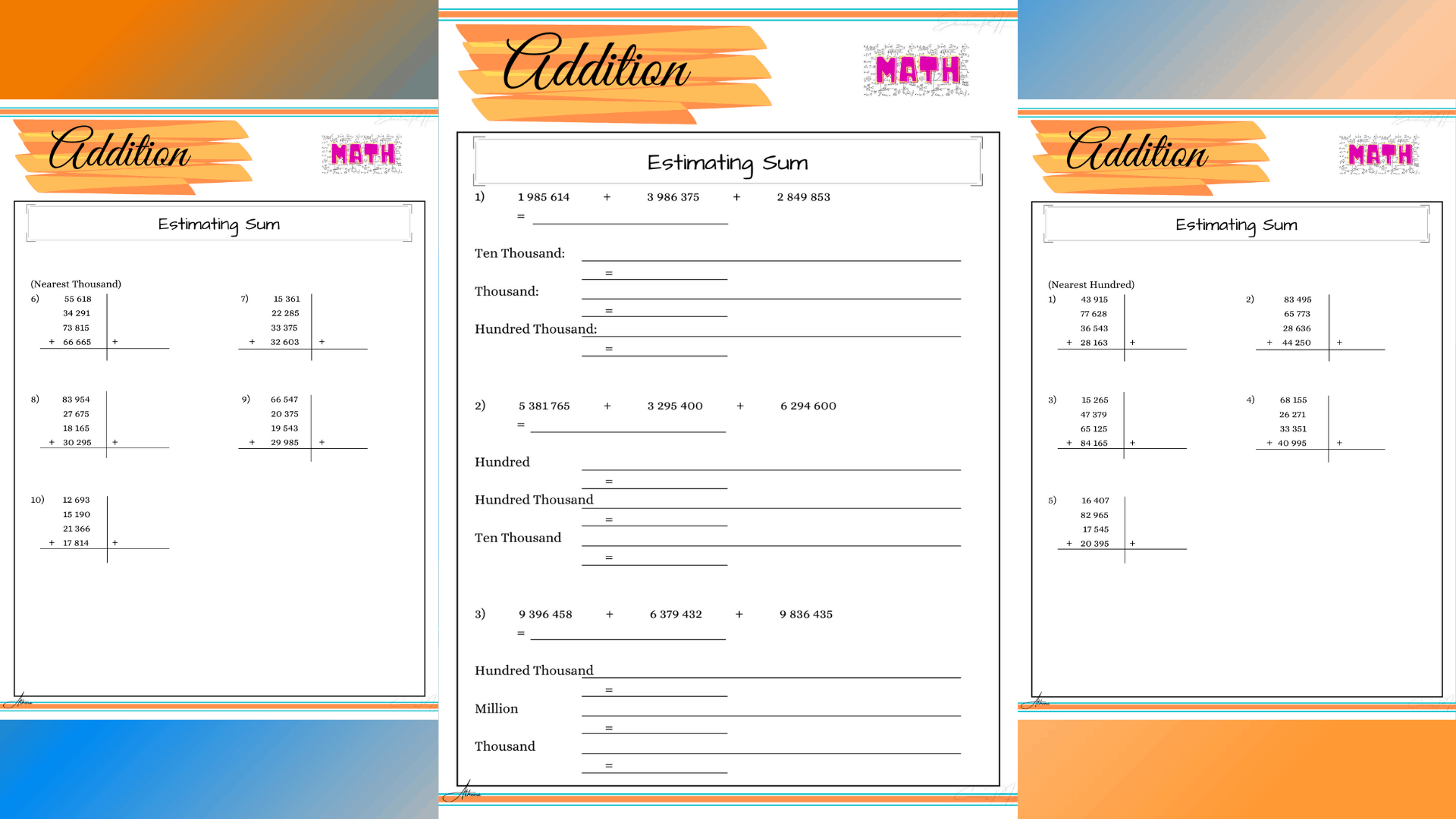 Grade 6 Math | Addition V (Estimating Sum)