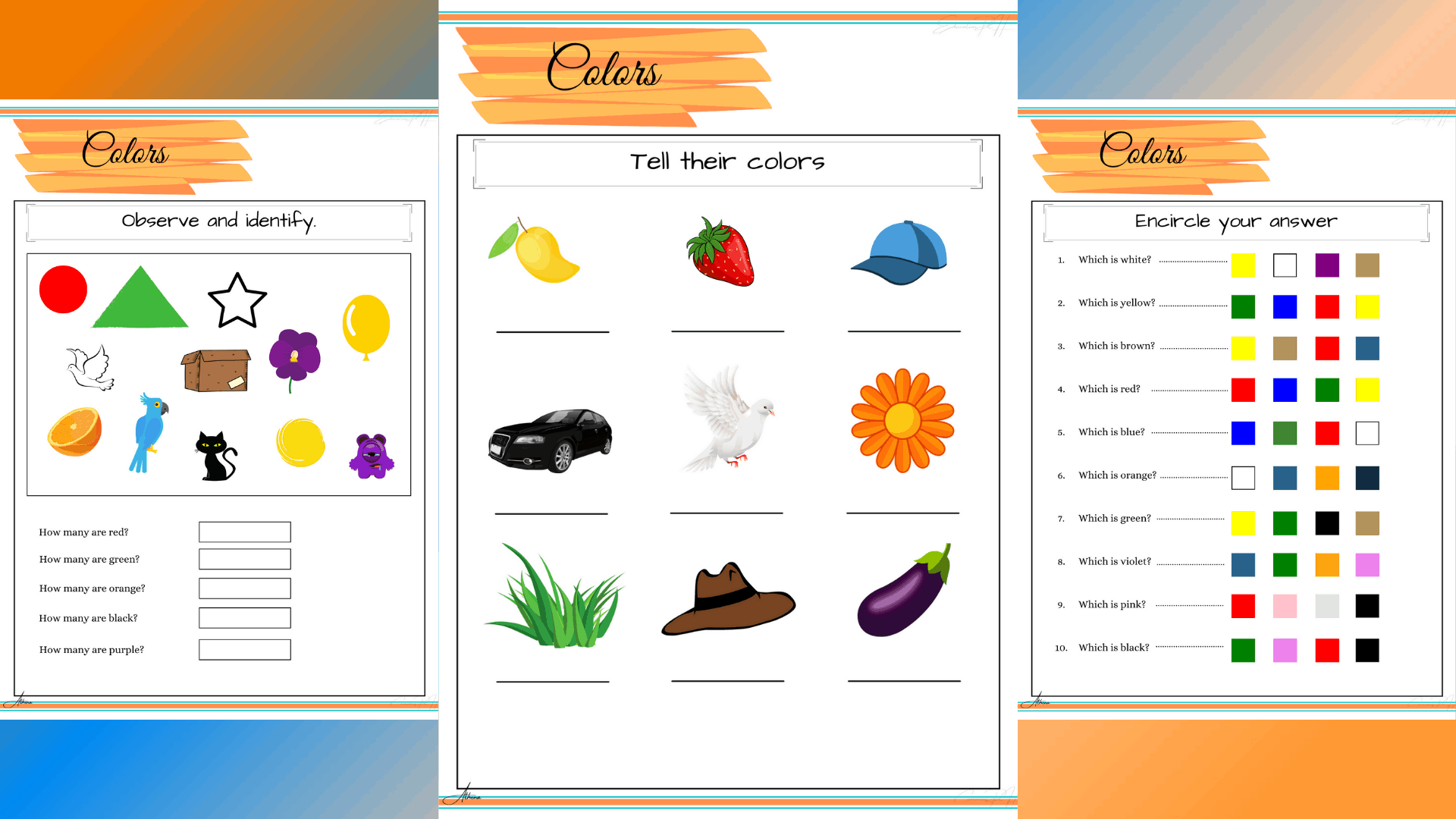 Grade 1 | Identifying Colors