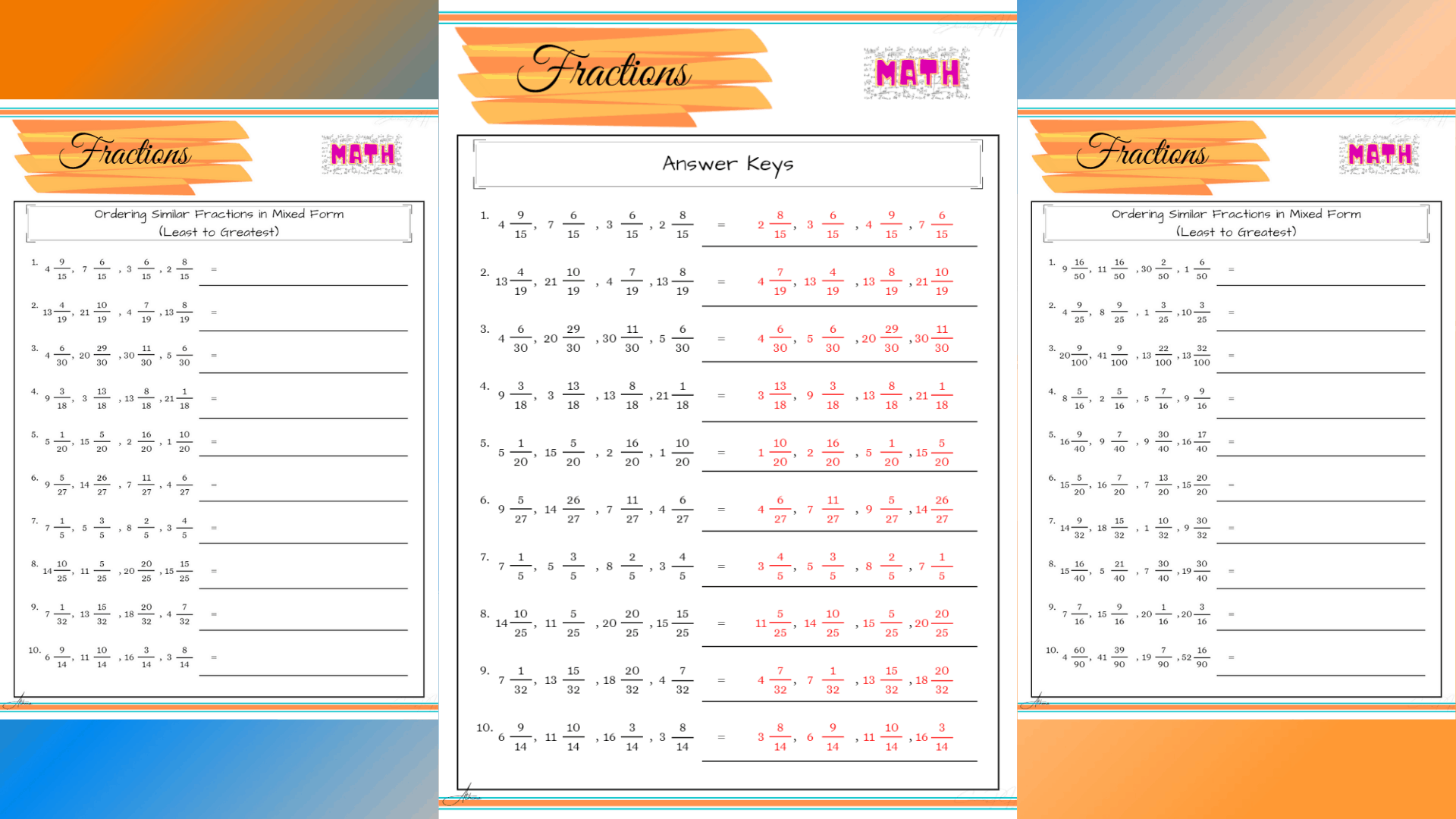 Grade 6 Math | Fraction II (Ordering Fractions)