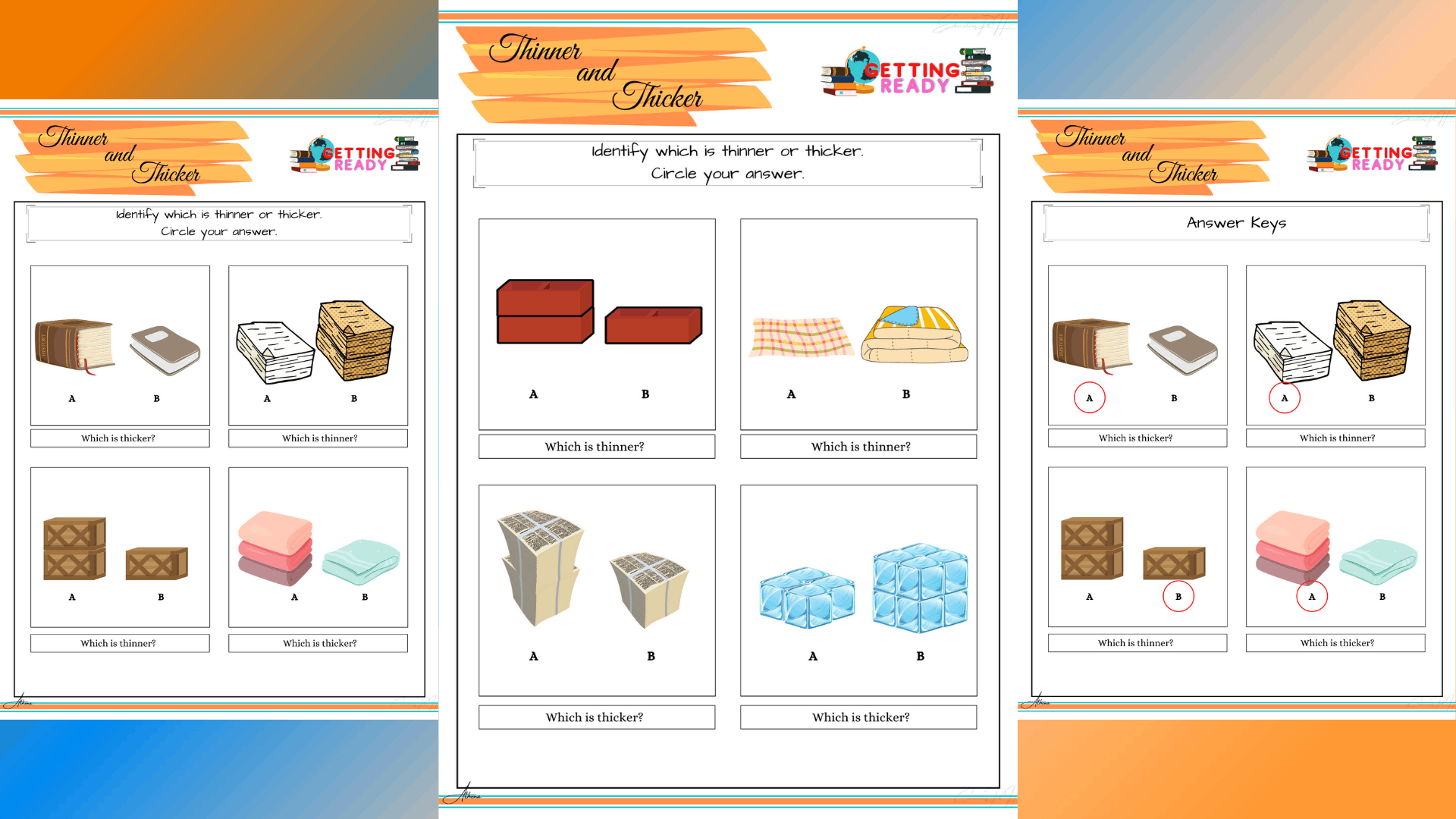Grade 1 | Getting Ready (Thicker and Thinner)
