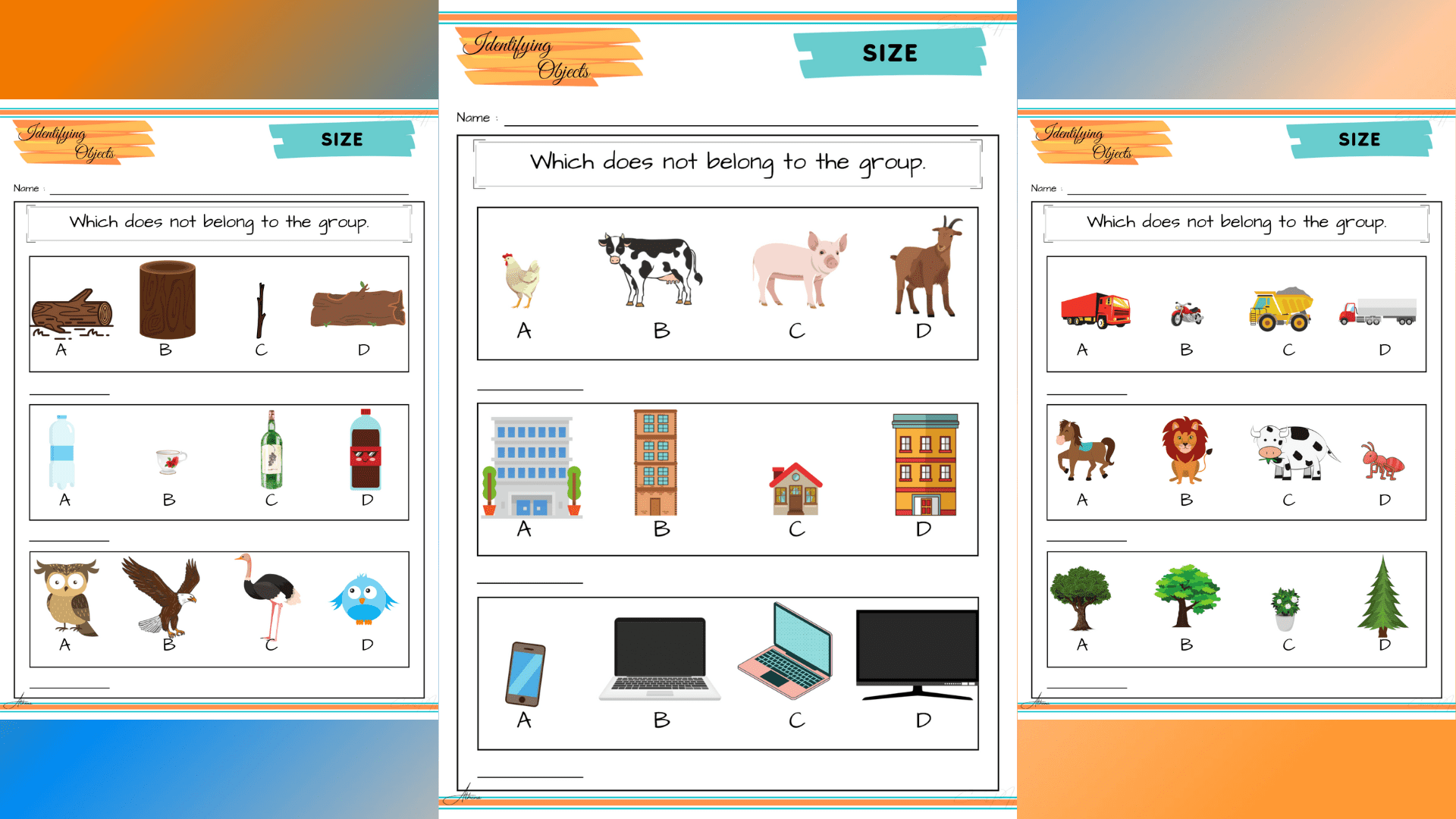 Grade 1 | Identifying Objects (Size)